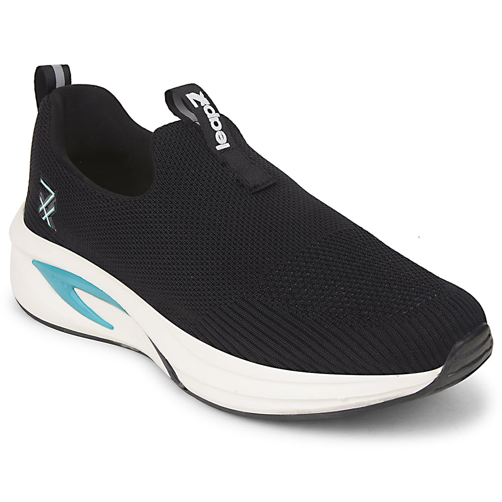 Buy Leap7x Black Non Lacing Sports Shoes For Men KAPSTER-2