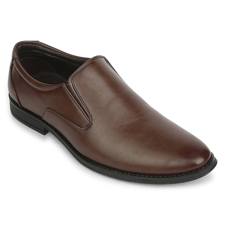 Buy Fortune HML-87E Brown Formal Non Lacing Mocassin Shoes for Men