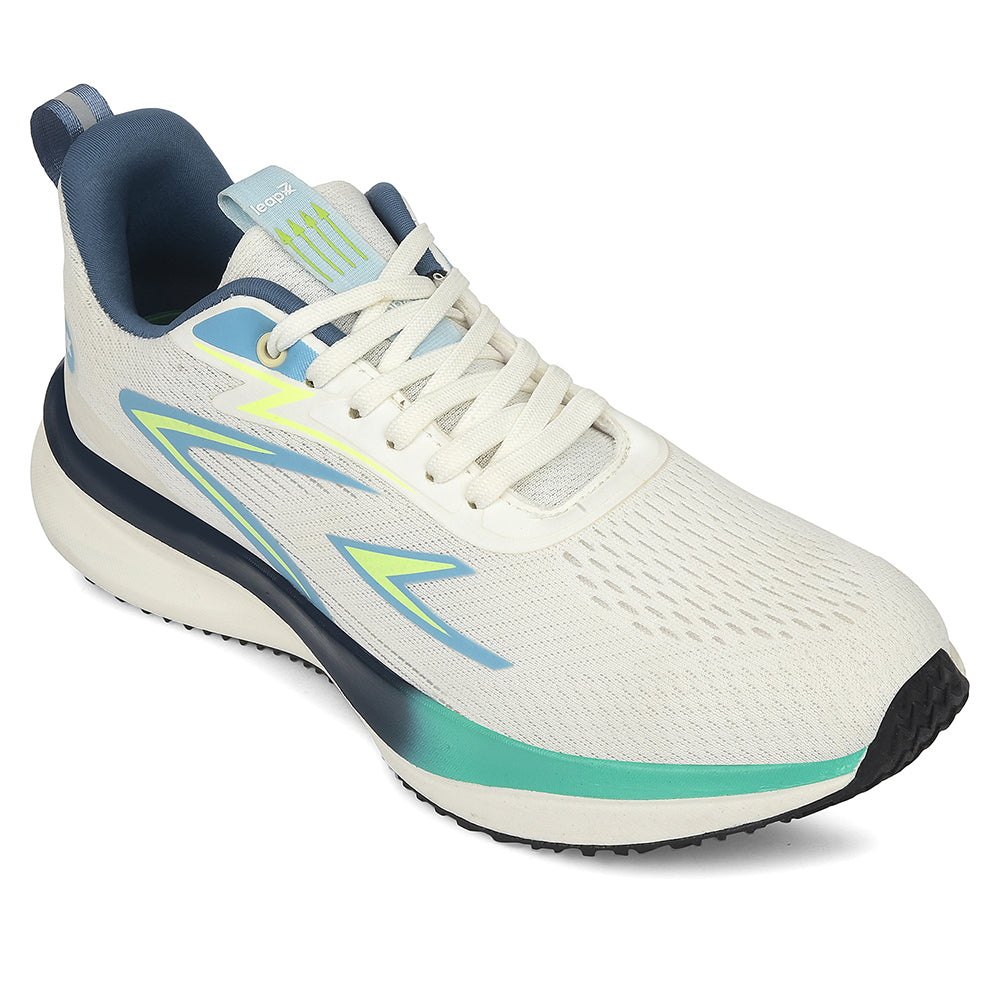 Buy Leap7x White Sports Lacing Running Shoes For Men BELARUS-1 By Liberty