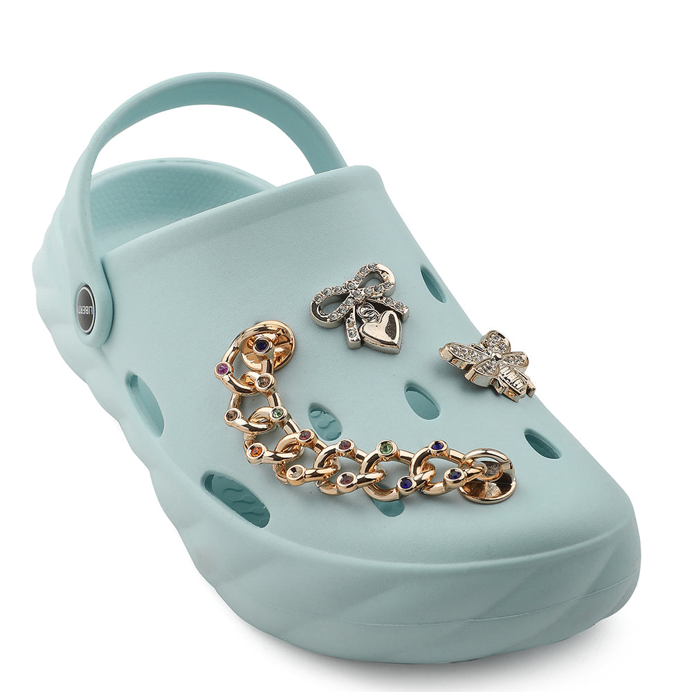 Buy A-HA Sky Blue Slingback Clogs For Women BEACHWALKL By Liberty