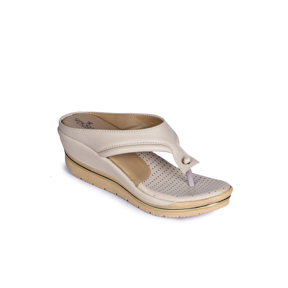 Buy Senorita Casual Beige Slippers For Women LAF-101 By Liberty