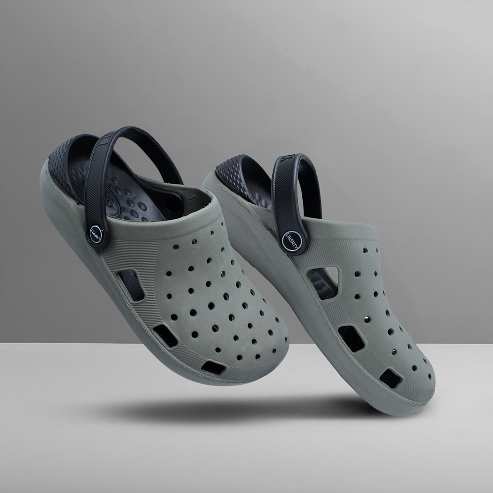 Buy A-HA Grey Slingback Clogs For Men LPMXT-800 By Liberty