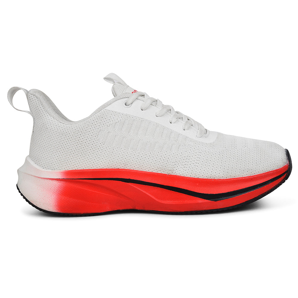 Buy Leap7x White Running Shoes With Laces For Men
