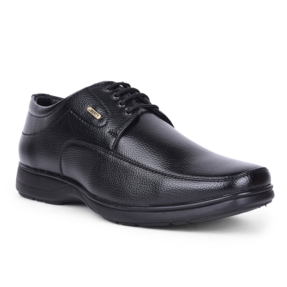 Buy Fortune Black Formal Lacing Derby Shoes For Men HOL-131E By Liberty
