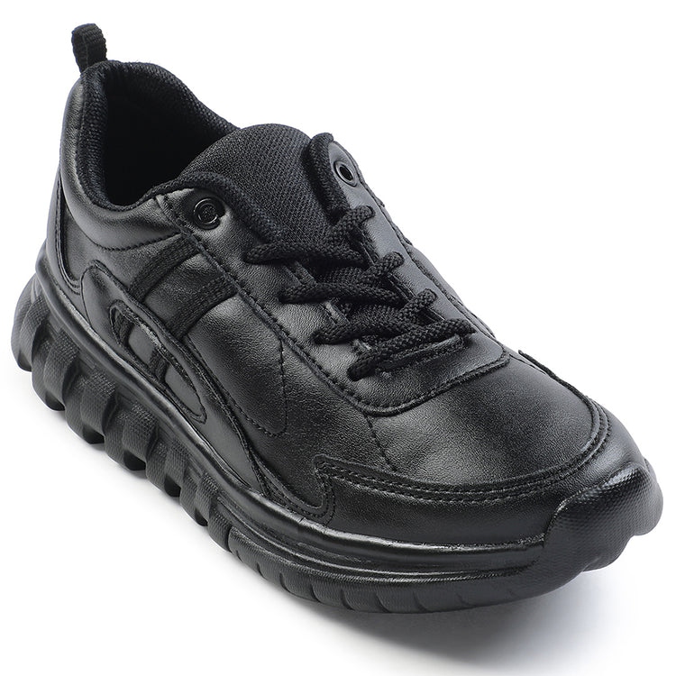 Buy Force 10 Black Lacing Uniform School Shoes For Kids