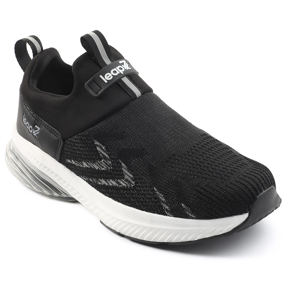 Buy Leap7x Black Non Lacing Sports Shoes For Men BRISK-24