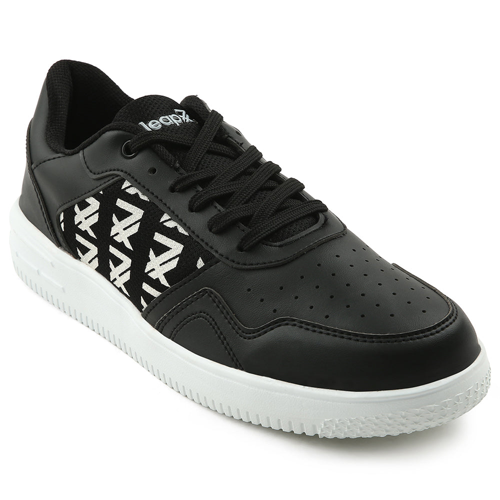 Buy Leap7x Black Casual Lacing Sneakers For Men SNOOKIS By Liberty