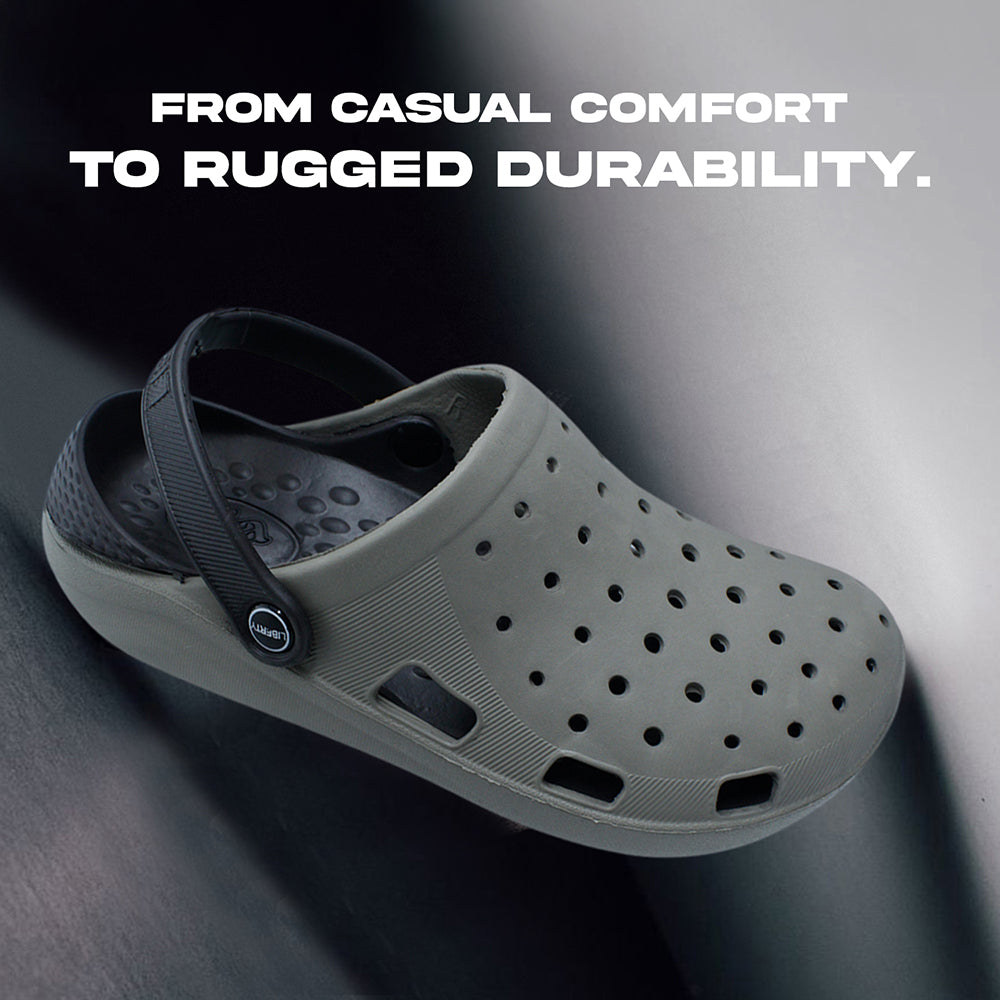 Buy A-HA Grey Slingback Clogs For Men LPMXT-800 By Liberty