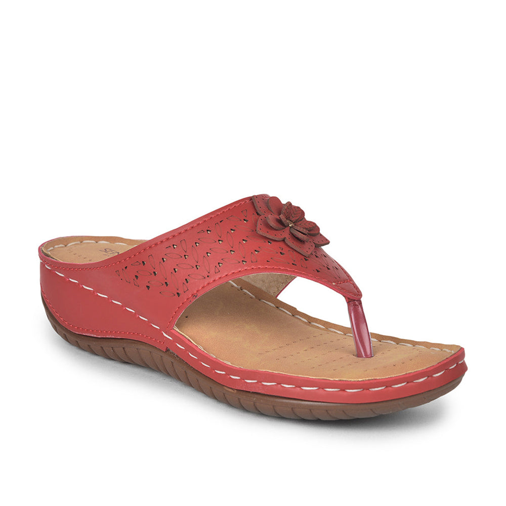 Buy Senorita Casual (Cherry) Slipper For Women LAF-756 By Liberty