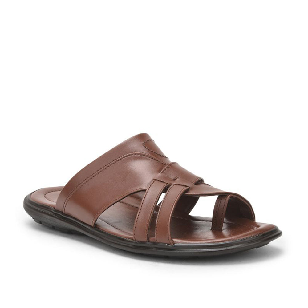 Buy Coolers Casual Tan Toe Ring Slipper For Men LG-735 By Liberty