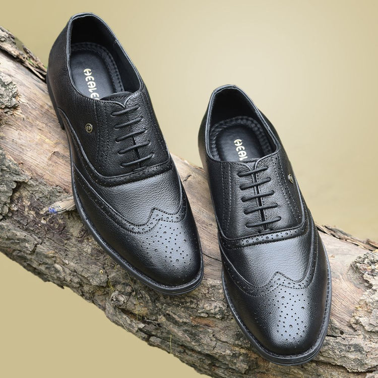 Buy Fortune Formal Black Lacing Brogue Shoes For Men HOL-125E By ...