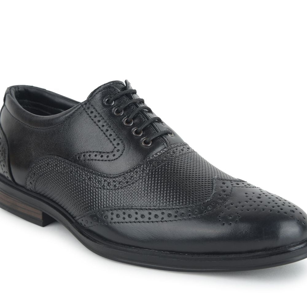 Buy Fortune Formal Black Lacing Brogue Shoes For Men HOL-125E By ...