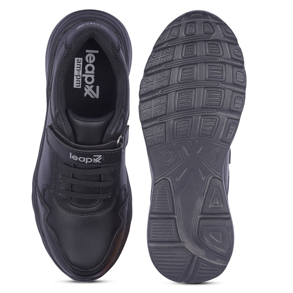 Buy Leap7x Black Velcro Uniform School Shoes For Kids SCHLPRO-3 By Liberty