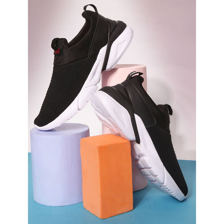 Buy Leap7x Non-Lacing Men's Black Casual Shoes BRISK-01