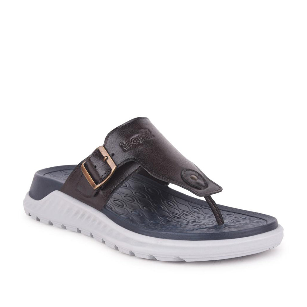 Buy Leap7x Brown Casual Slippers For Men CHARLY-1E By Liberty