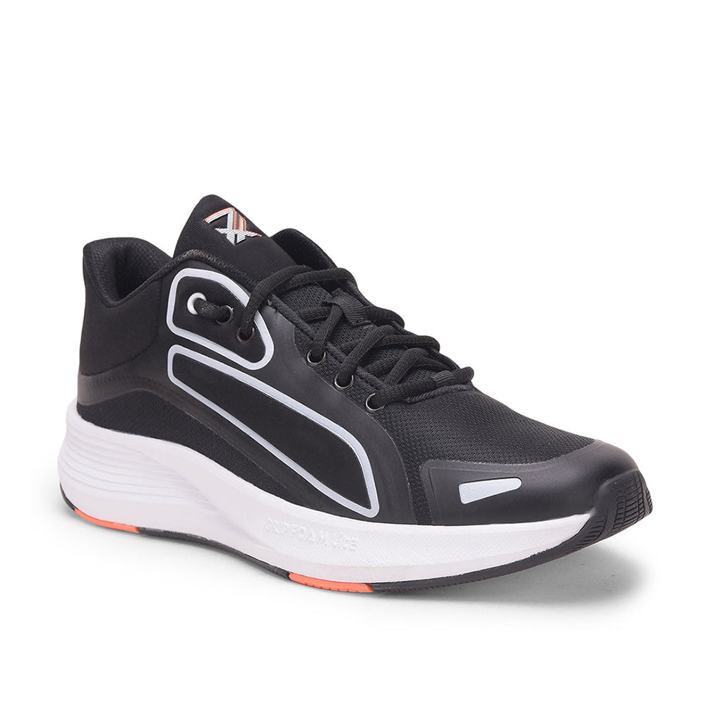 Buy Leap7x Sports Black Lacing Running Shoes For Men GRIPPER-1E By Liberty