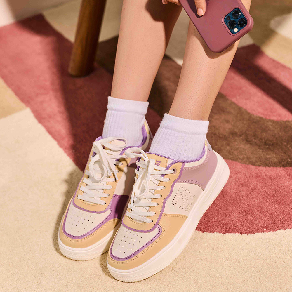 Buy Leap7x Beige Casual Lacing Sneakers For Women SNOOKIS-L1 By Liberty
