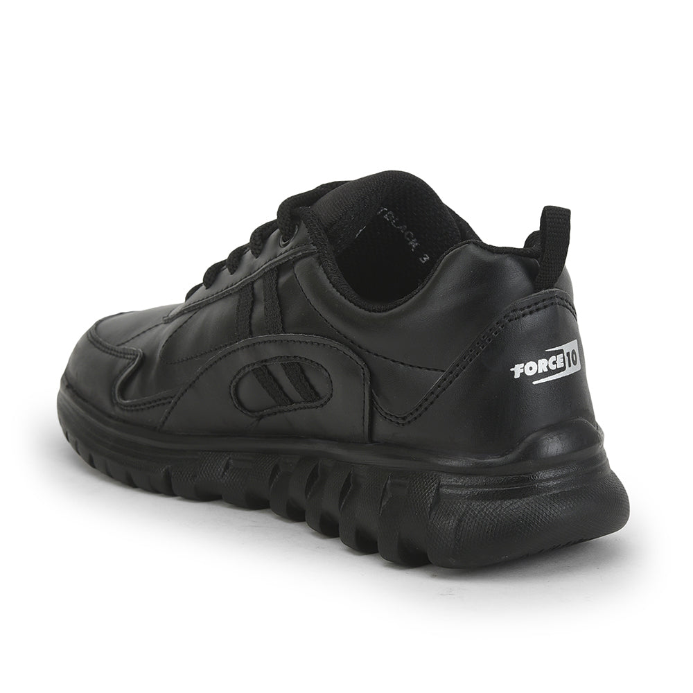 Buy Force 10 Black Lacing Uniform School Shoes For Kids By Liberty