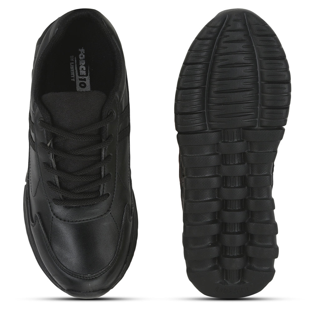 Buy Force 10 Black Lacing Uniform School Shoes For Kids By Liberty