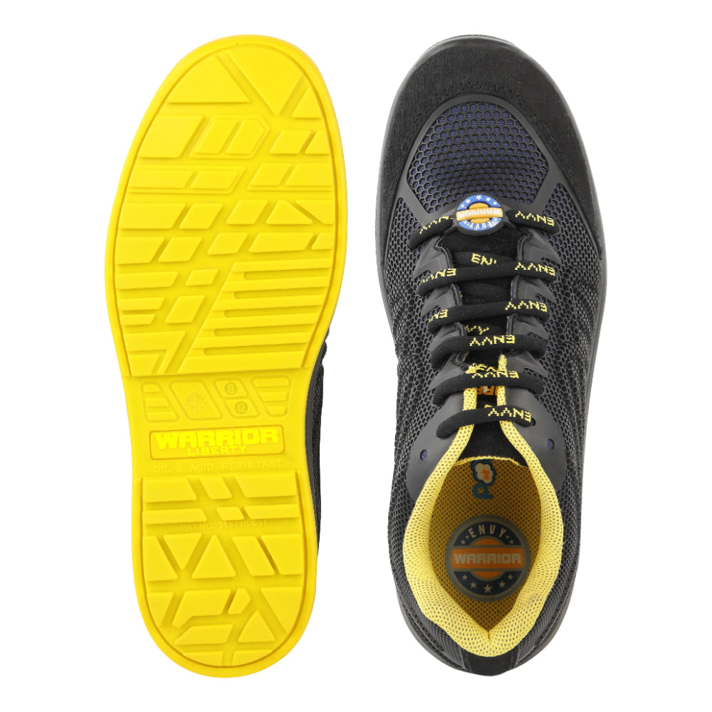 Buy Black & Yellow Fiber Glass Toe Safety Shoes for Men CYGNUS