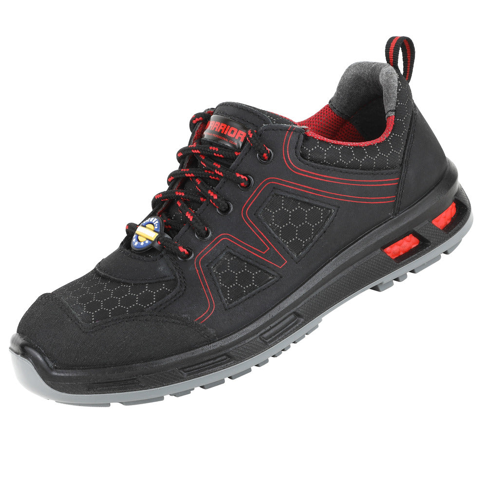 Buy Leather Fiber Glass Toe Red Safety Shoes for Men By Liberty