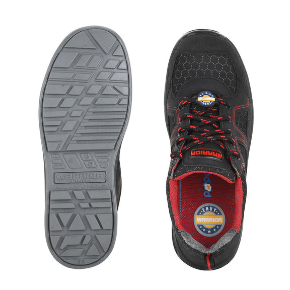 Buy Leather Fiber Glass Toe Red Safety Shoes for Men By Liberty