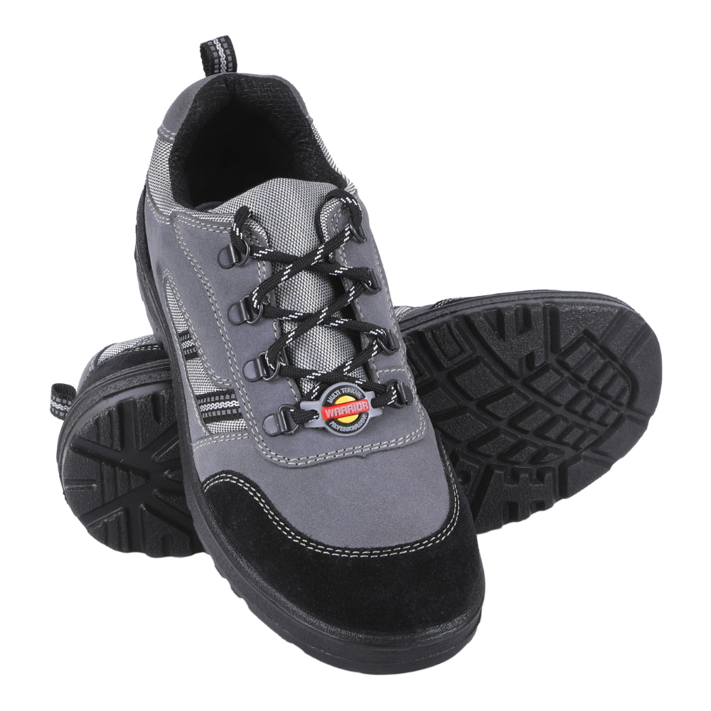 Buy Warrior Grey Steel Toe Industrial Safety Shoe for Men 98-254 By Liberty