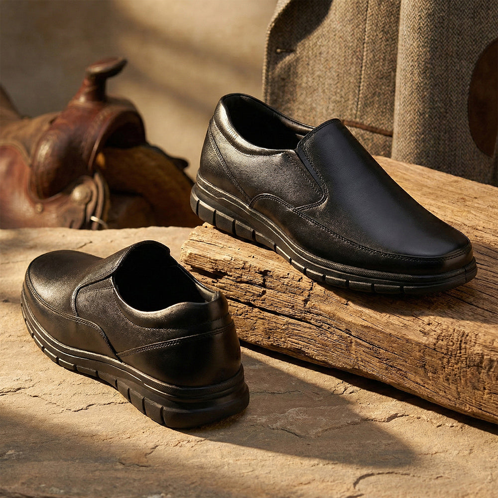Buy Healers Hml-90E Black Formal Non Lacing Mocassin Shoes