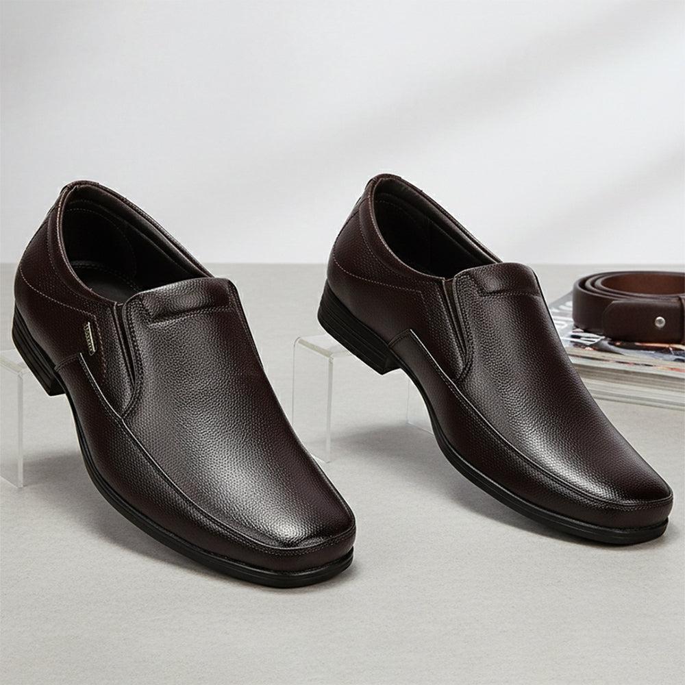 Buy Fortune Brown Formal Non Lacing Moccasins For Men HML-89E