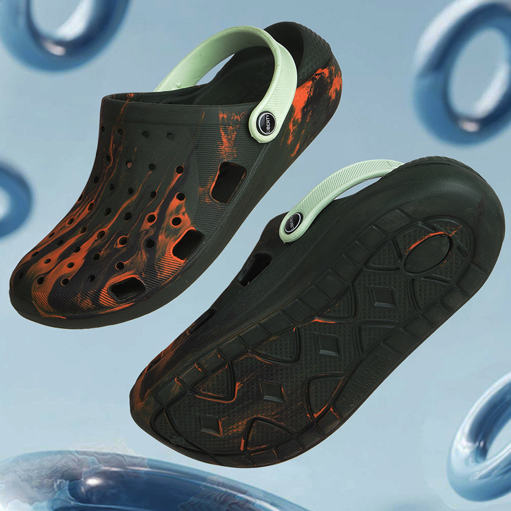 Buy A-HA Olive Green Slingback Clogs For Men