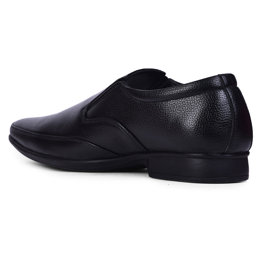 Buy Fortune Black Formal Non Lacing Shoes For Men HOL-132E By Liberty