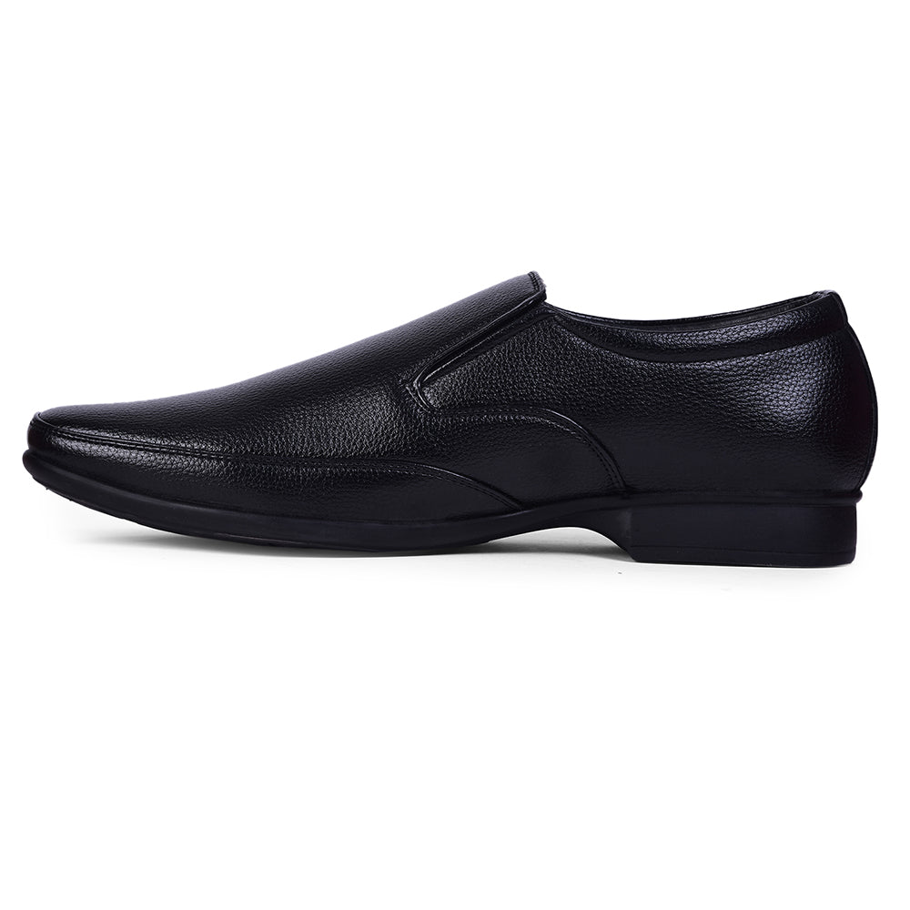 Buy Fortune Black Formal Non Lacing Shoes For Men HOL-132E By Liberty